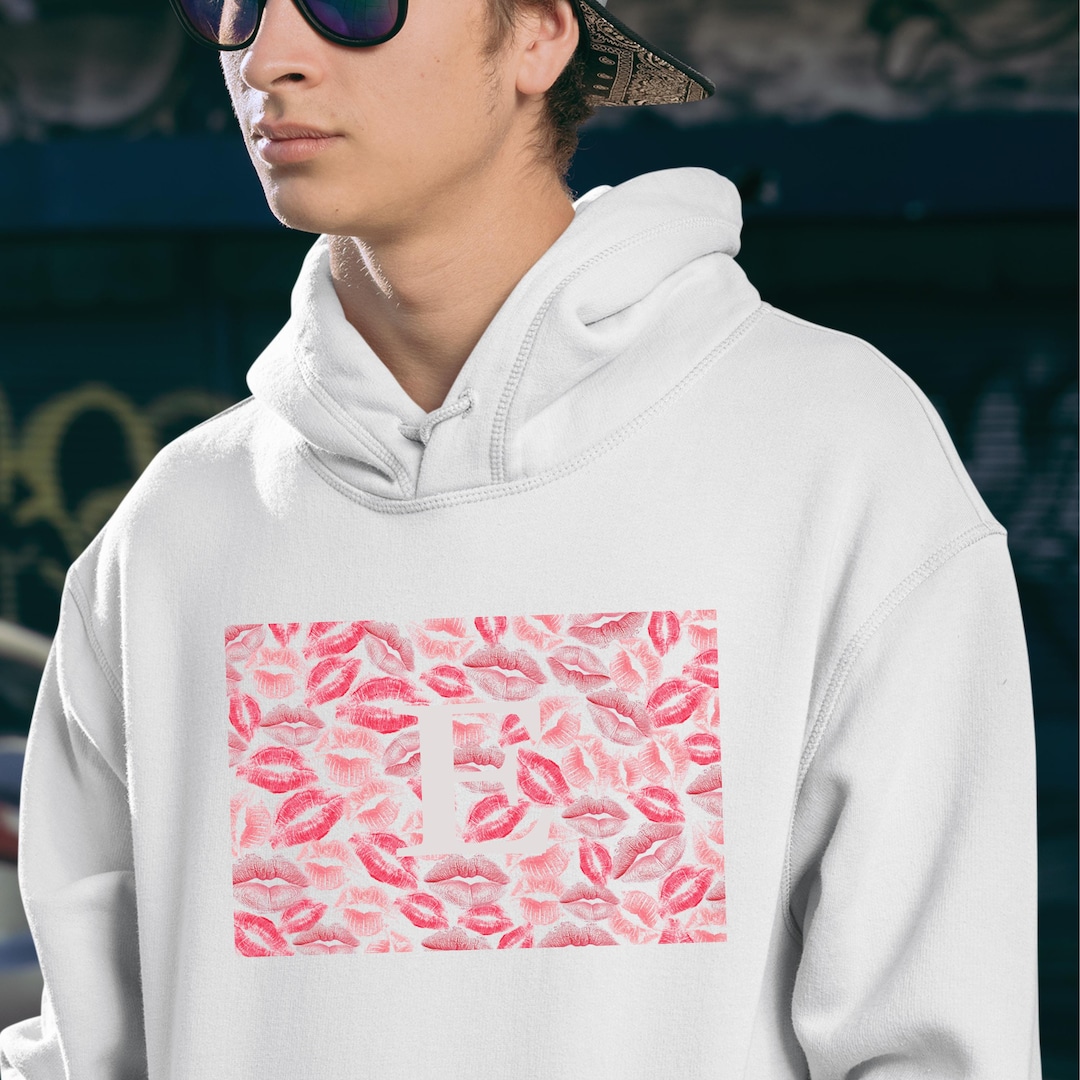 Custom Lipstick Kisses Hoodie,kisses Hoodie, the Boyfriend Kiss ...