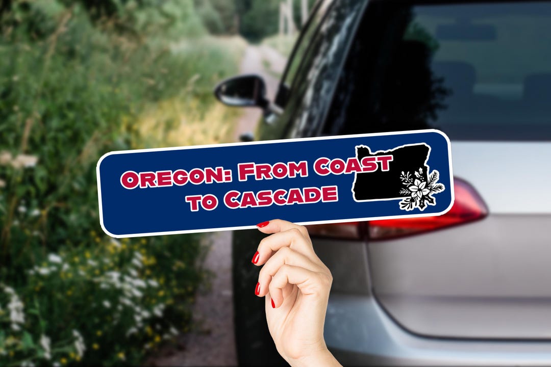 Oregon Bumper Sticker State Pride Waterproof Vinyl Car Decal American ...