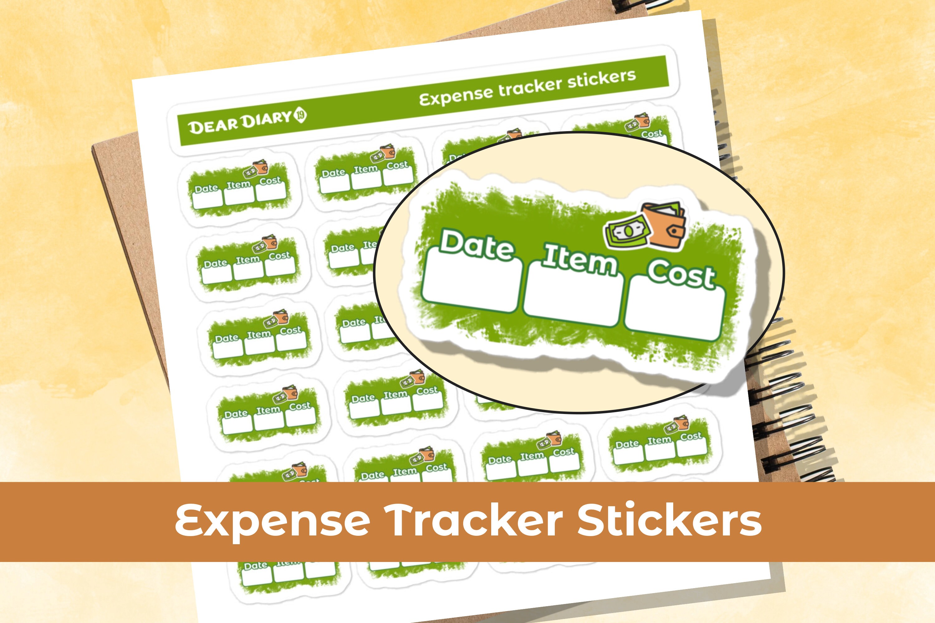 Expense Tracker Planner Stickers Sheet Budget Financial Goals Helper ...