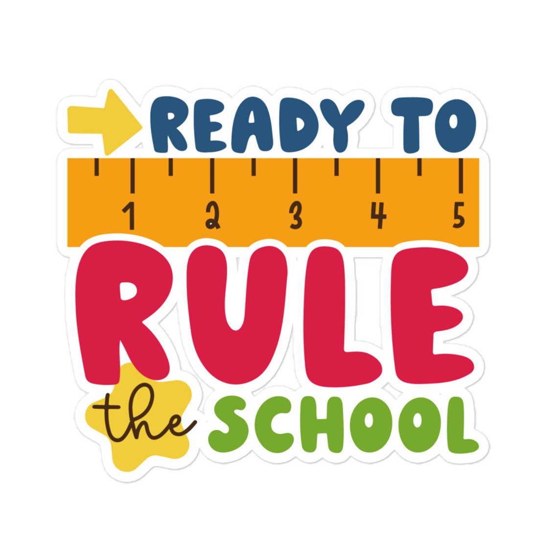 School Sticker Teacher Pupil Supply Back to School Vinyl Decal Cute ...
