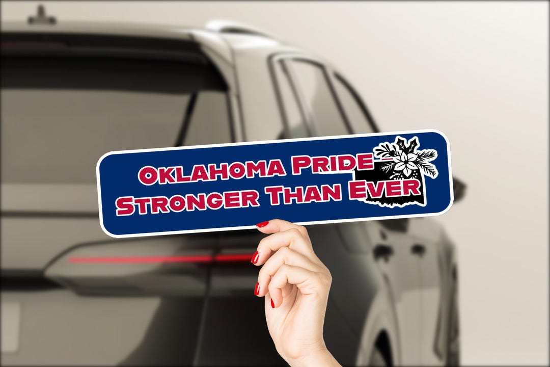 Oklahoma Bumper Sticker State Pride Waterproof Vinyl Car Decal American ...