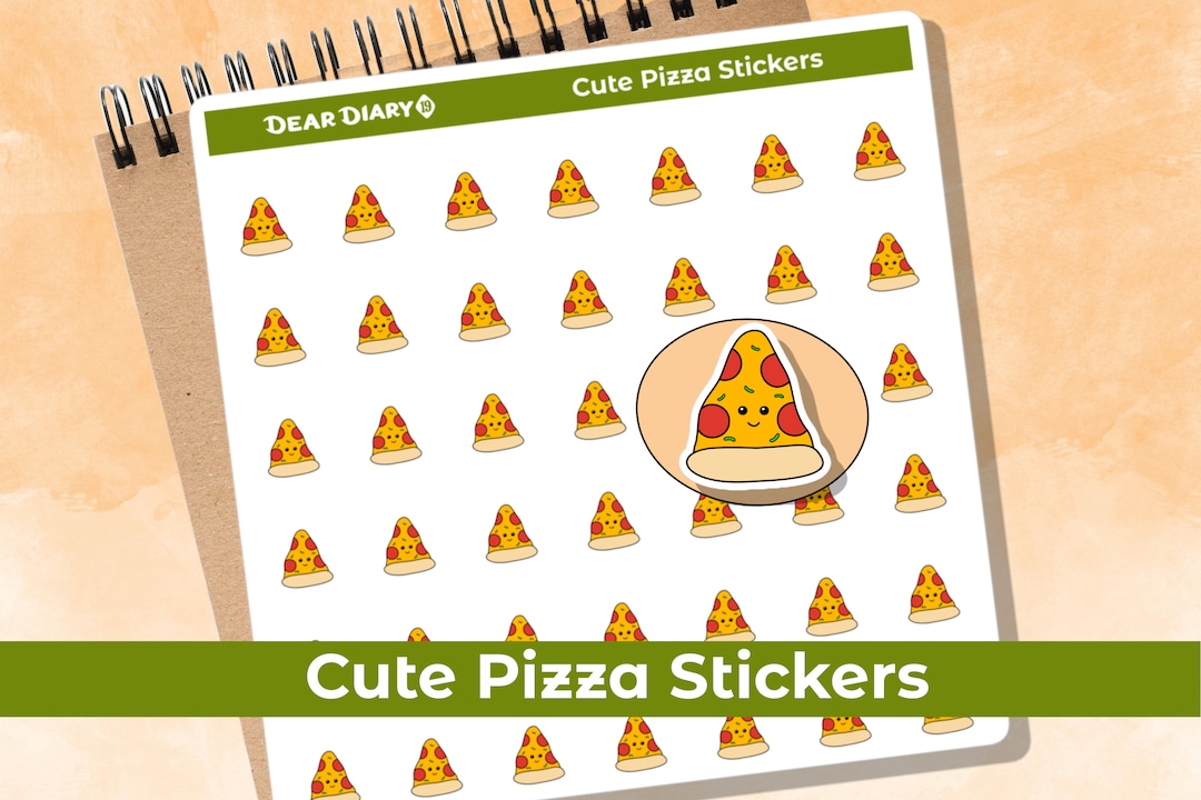 Pizza Planner Stickers Cute Fast Food Menu Cafe Restaurant Tasty ...