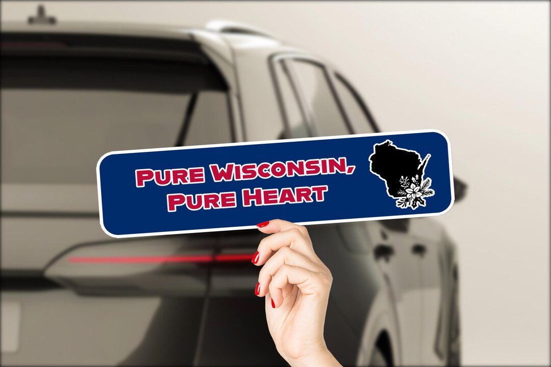 Wisconsin Bumper Sticker State Pride Waterproof Vinyl Car Decal ...