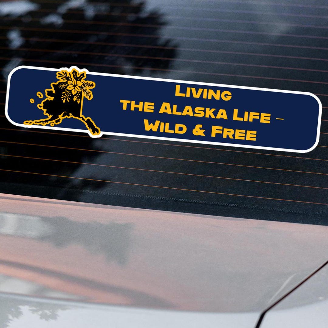 Alaska Bumper Sticker State Pride Waterproof Vinyl Car Decal American ...