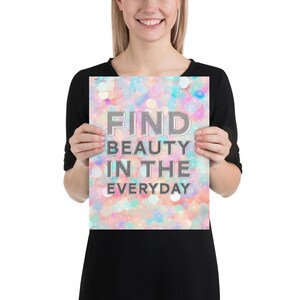 Positive Bright Quote Poster Print Framed Unframed Wall Decor Art ...