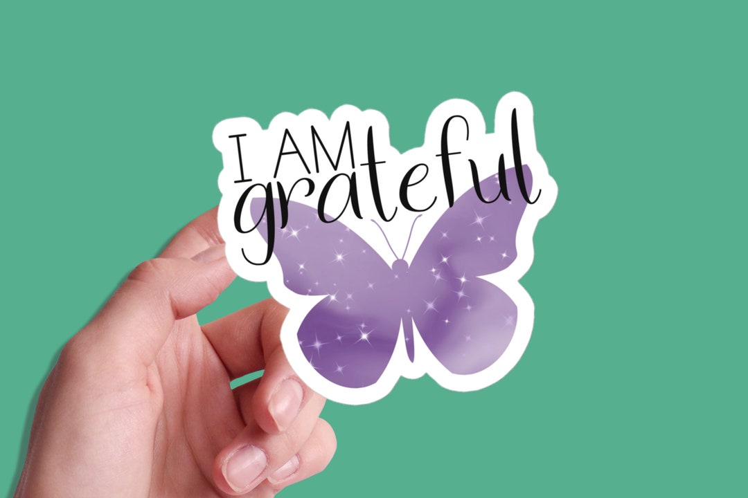 Positive Affirmation Butterfly Stickers Motivational Grateful ...