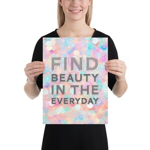 Positive Bright Quote Poster Print Framed Unframed Wall Decor Art ...