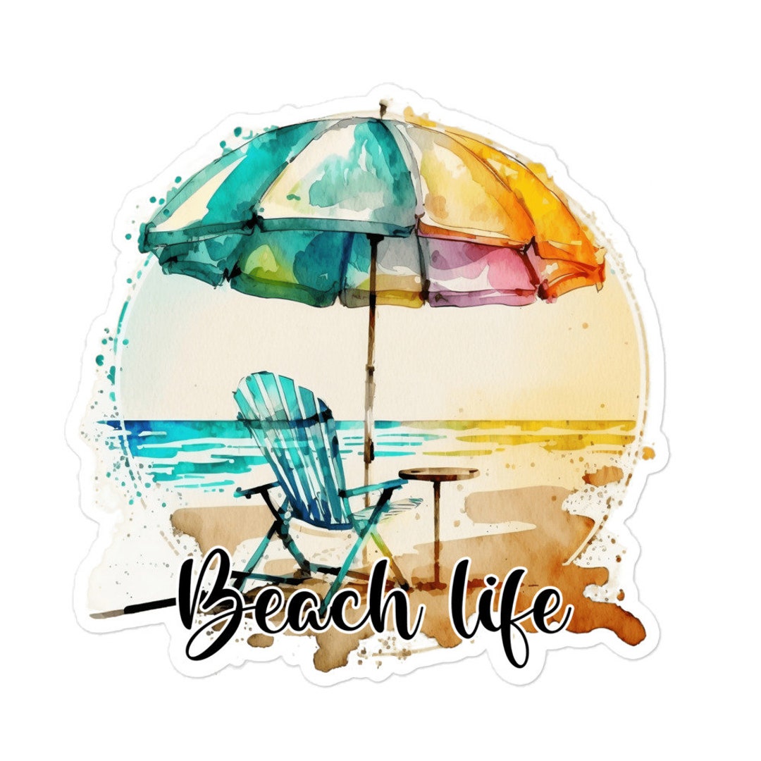 Summer Beach Stickers Tropic Vacations Indie Boho Aesthetic Vinyl Decal ...