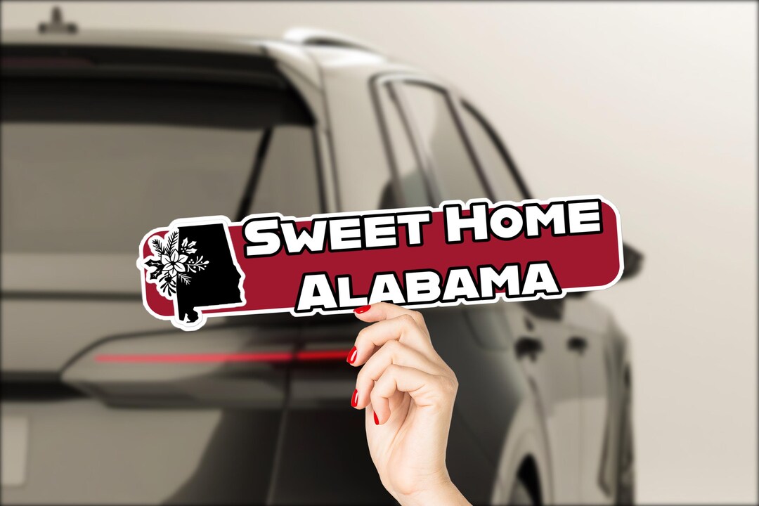 Alabama Bumper Sticker State Pride Waterproof Vinyl Car Decal American ...