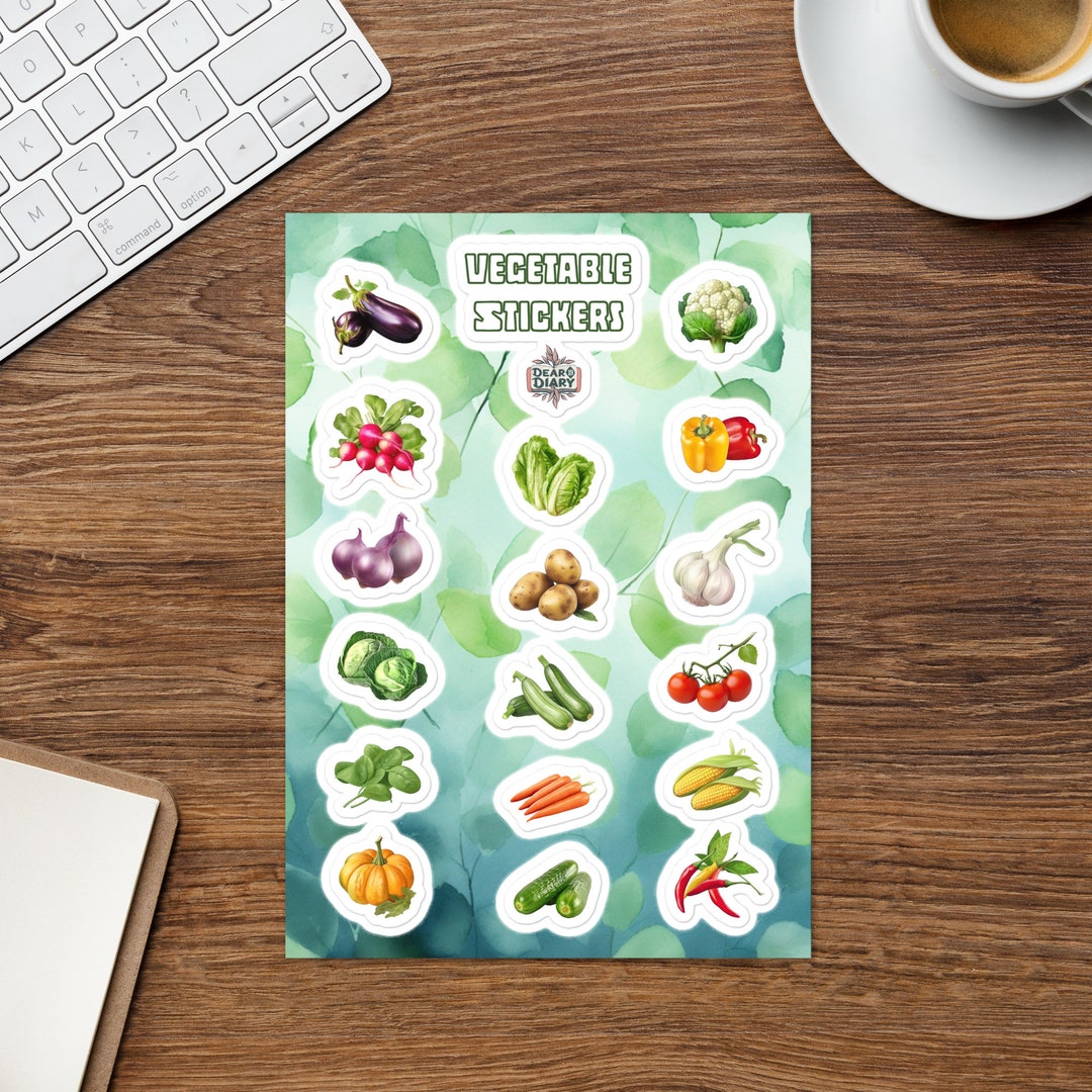Planner Stickers Sheet Vegetable Food Realistic Tasty Eco Organic ...