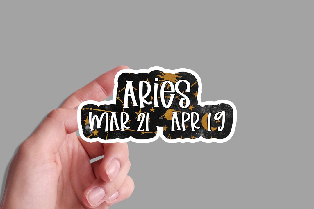 Aries Zodiac Stickers Sheet Gift Aesthetic Vinyl Laptop Planner Diary ...