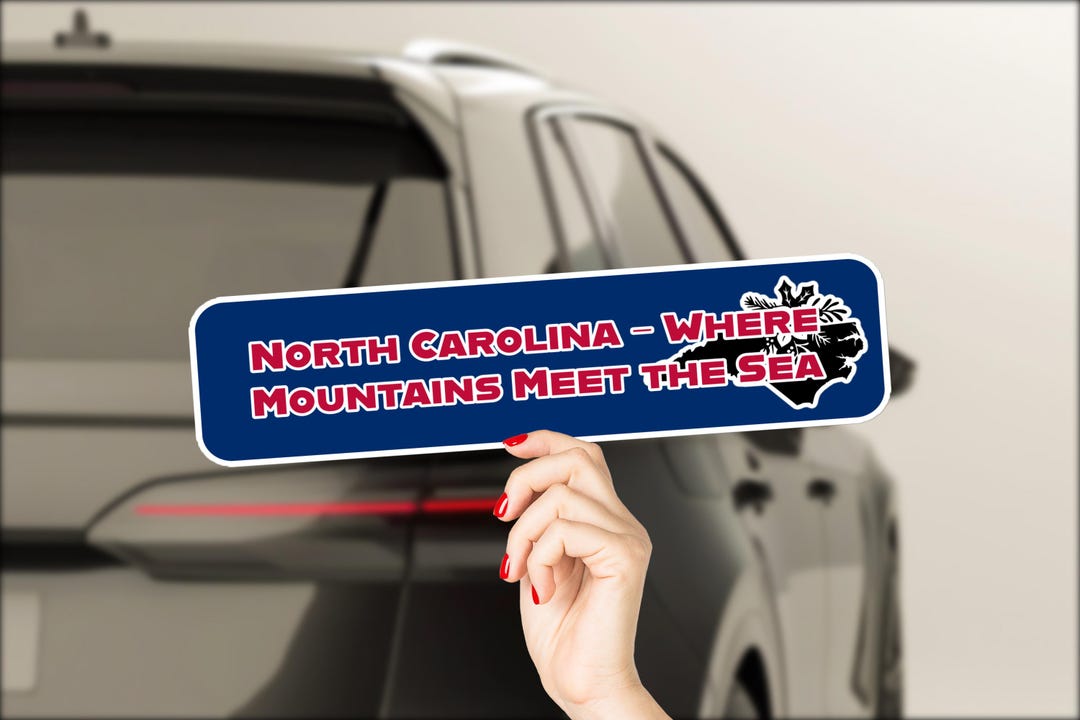 North Carolina Bumper Sticker State Pride Waterproof Vinyl Car Decal ...