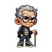 Old Man Sticker Grumpy Man Pop Art Grandpa Grandfather Vinyl Decal ...