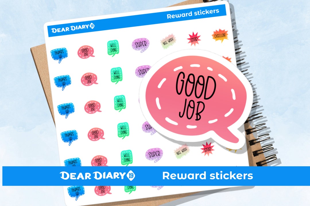 Set of Colorful Reward Stickers for Teachers and Parents Motivational ...
