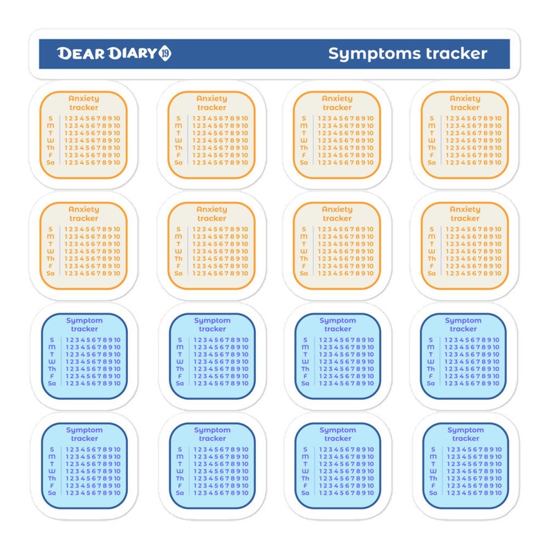 Daily ADHD BPD Planner Stickers Sheet Anxiety Bipolar Disorder Mental ...