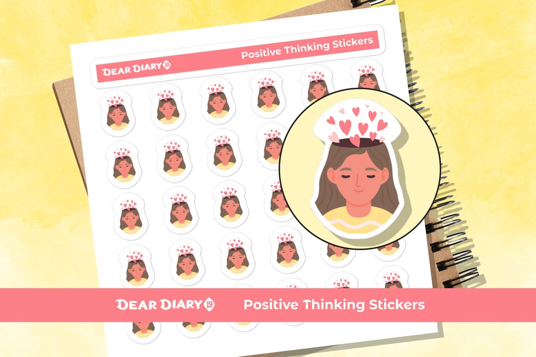 Positive Vibes Thinking Planner Stickers Sheet Inspirational ...
