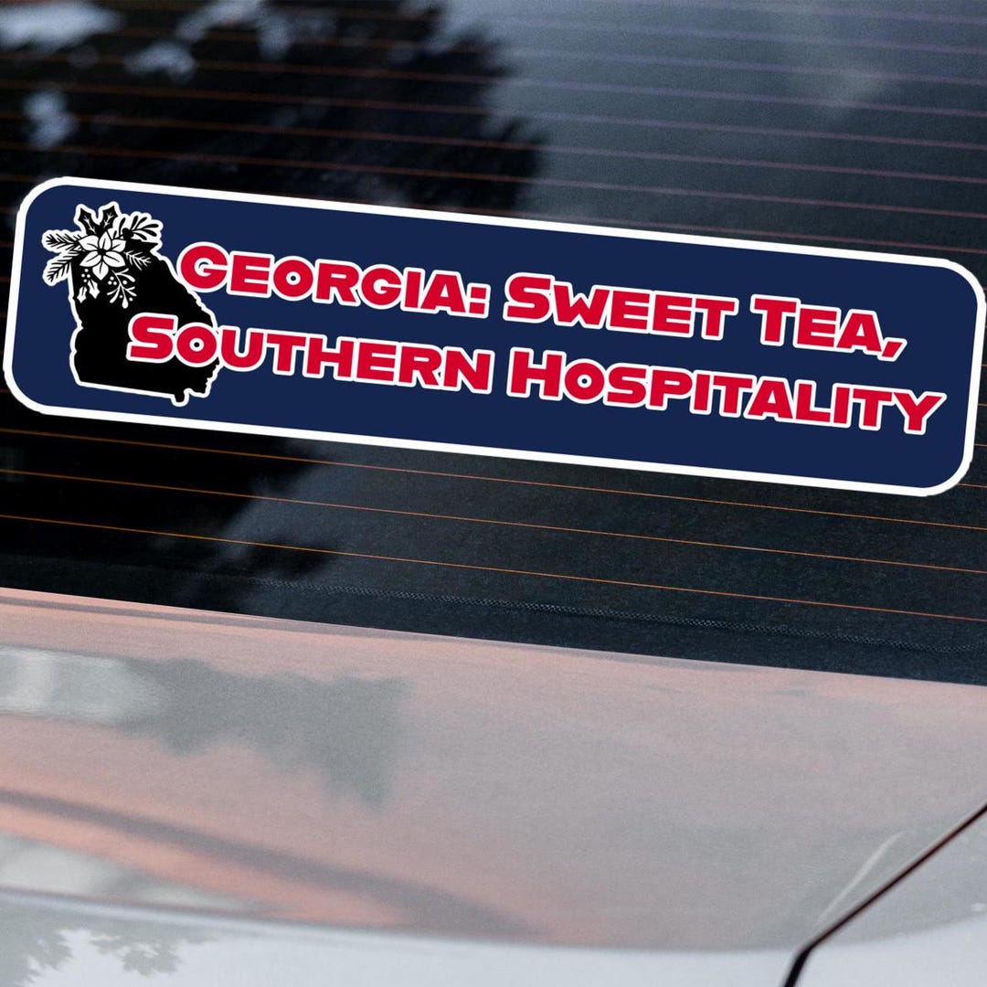 Georgia Bumper Sticker State Pride Waterproof Vinyl Car Decal American ...