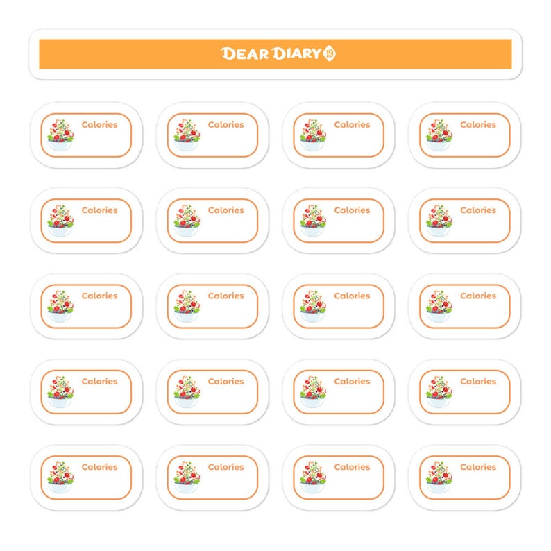131 Meal Planner Stickers Pack Menu Diet Food Habit Tracker Calories ...