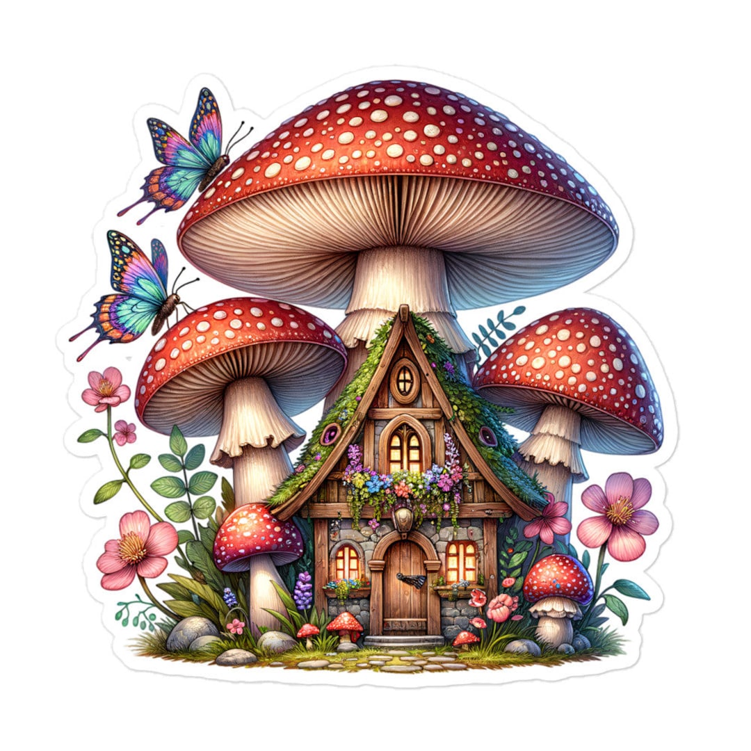 Fairy Mushroom Stickers Fairytale Fantasy Magic Indie Boho Aesthetic ...