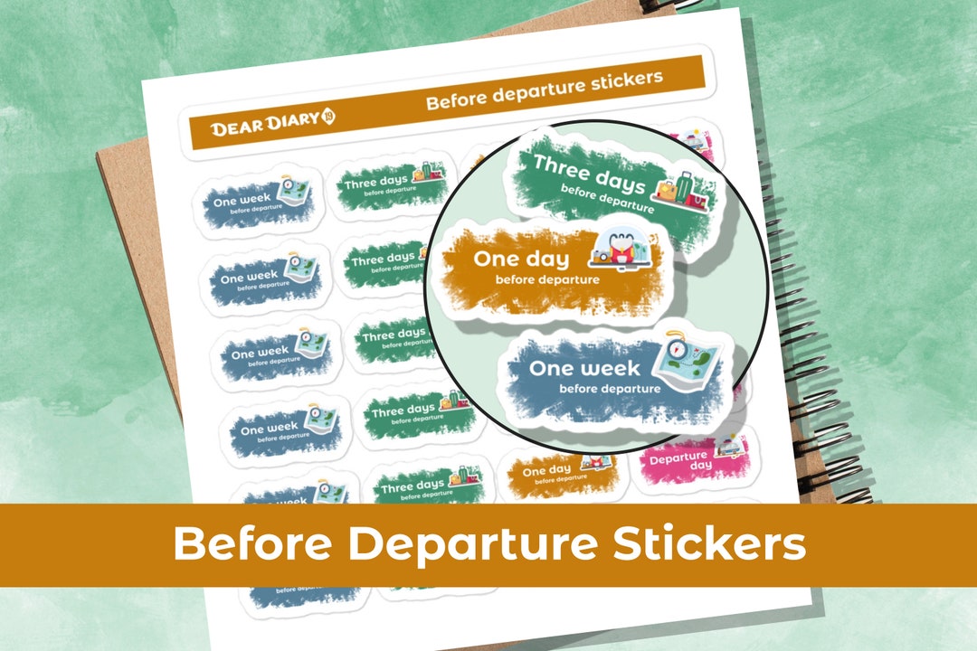To Do Before Departure Checklist Planner Stickers Sheet Honeymoon ...