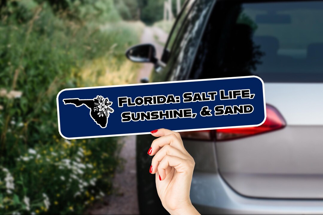 Florida Bumper Sticker State Pride Waterproof Vinyl Car Decal American ...