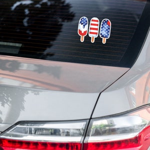 USA Flag Ice Cream Sticker 4 July Independence Day Decor Stars and ...