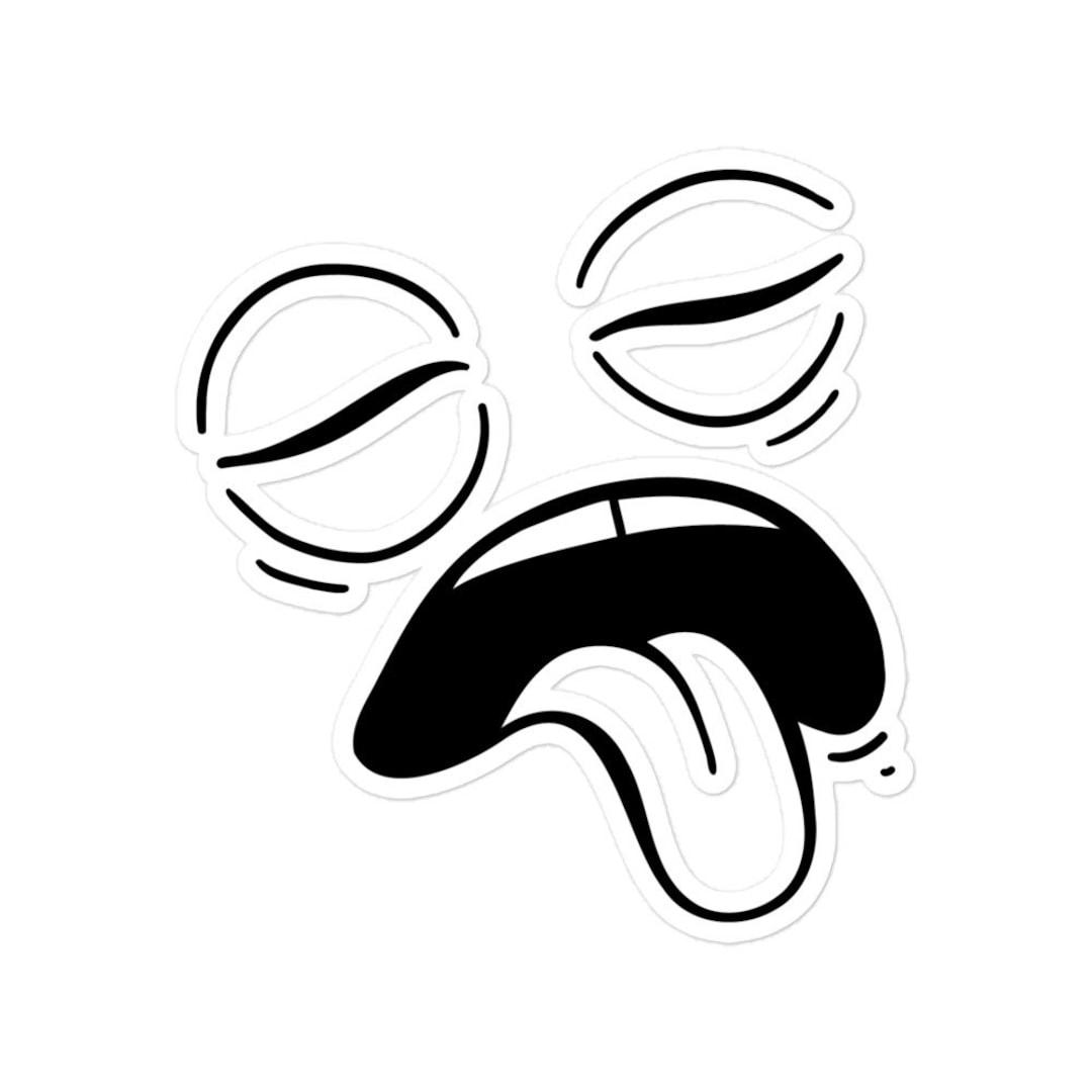 Cartoon Face Sticker Emotion Angry Happy Sad Glad Frustration Vinyl ...