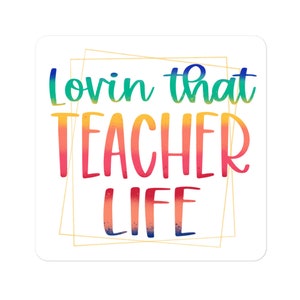 Teacher Stickers Best Teacher Gift Back to School Vinyl Decal Cute ...