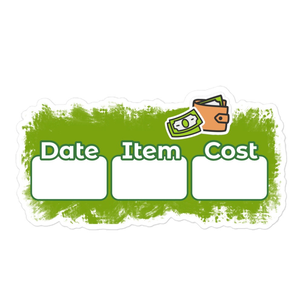 Expense Tracker Planner Stickers Sheet Budget Financial Goals Helper ...