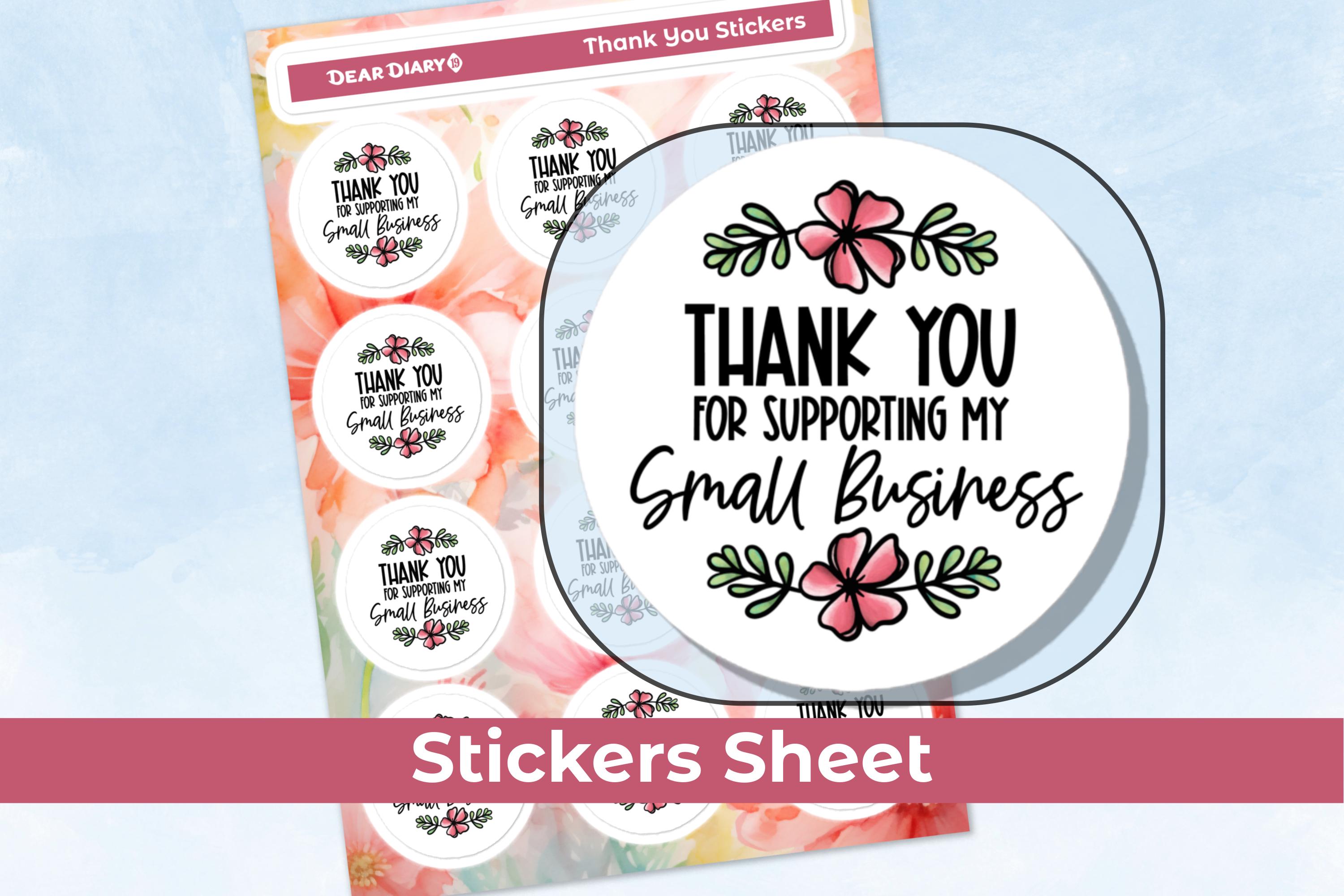 Small Business Stickers Sheet Cute Seller Gifts Handmade Planner Made ...