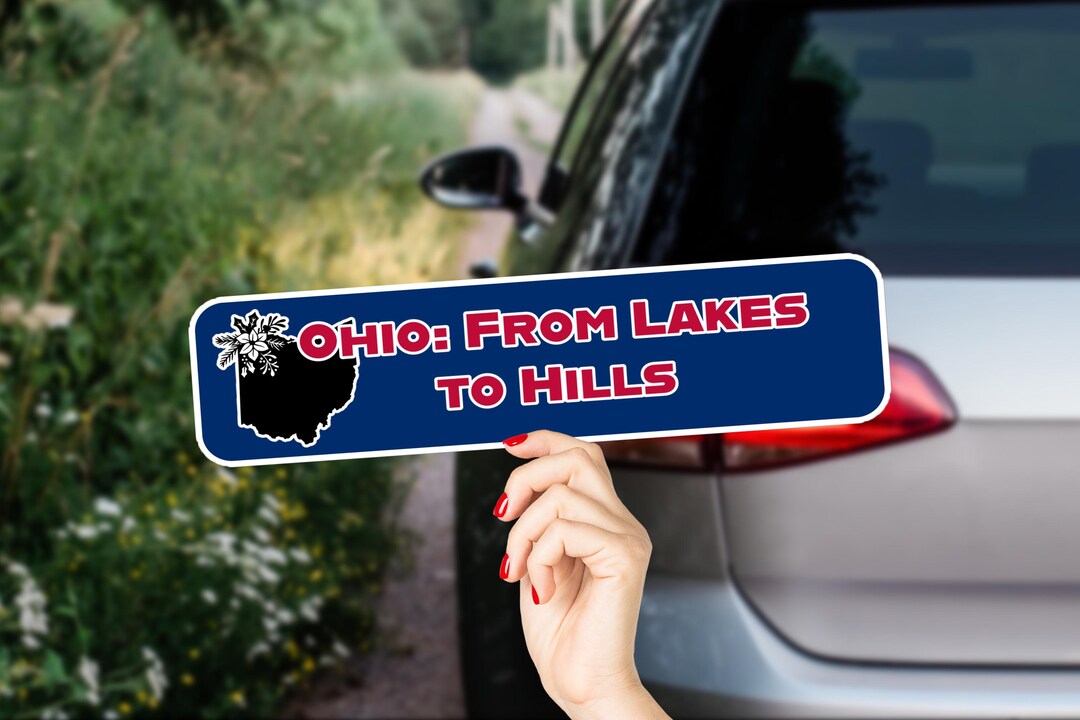 Ohio Bumper Sticker State Pride Waterproof Vinyl Car Decal American USA ...