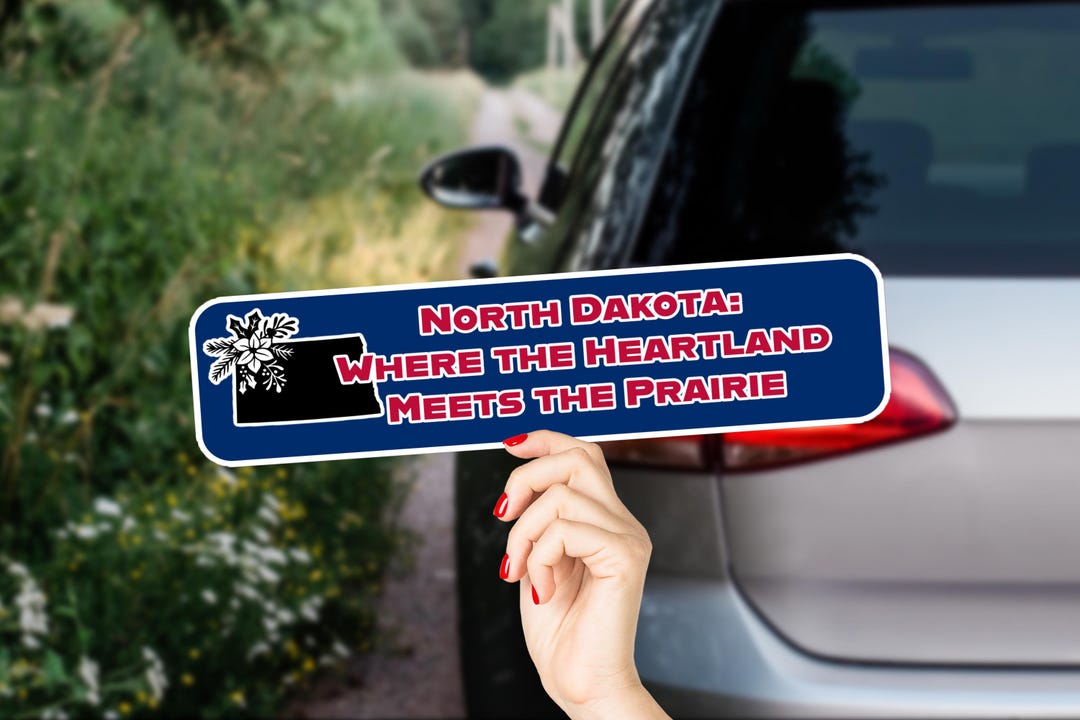North Dakota Bumper Sticker State Pride Waterproof Vinyl Car Decal ...