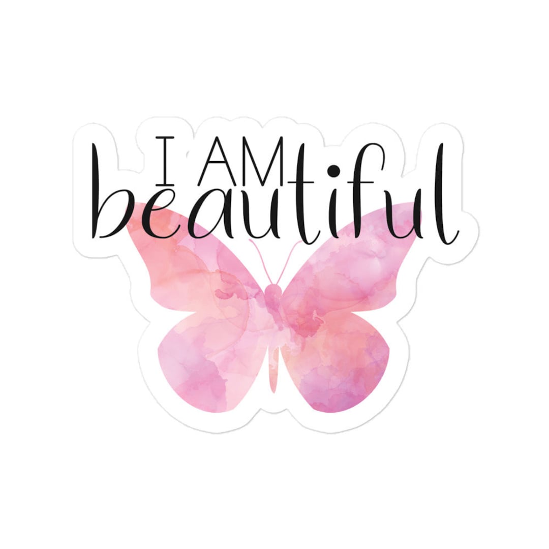 Positive Affirmation Butterfly Stickers Motivational Blessed ...