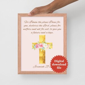 PNG Jeremiah 29:11 Christian Quote Printable Wall Art Poster Print ...