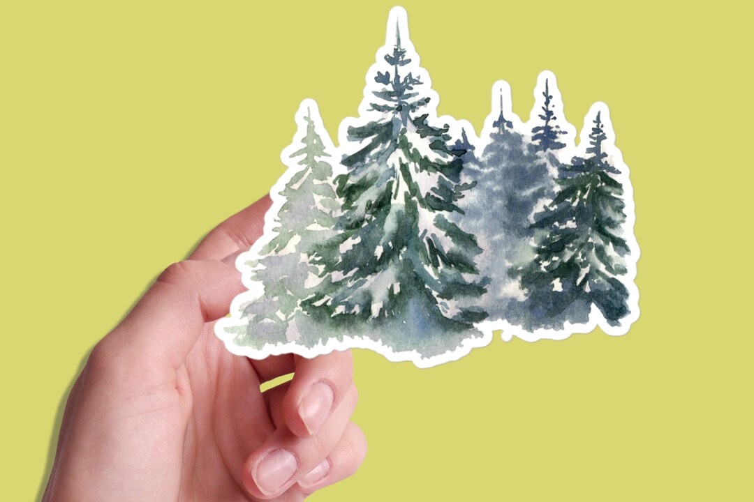 Spruce Stickers Woodland Nature Wildlife Tree Forest Winter Aesthetic ...