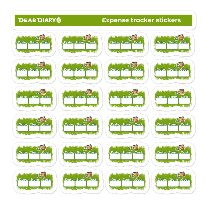 Expense Tracker Planner Stickers Sheet Budget Financial Goals Helper ...