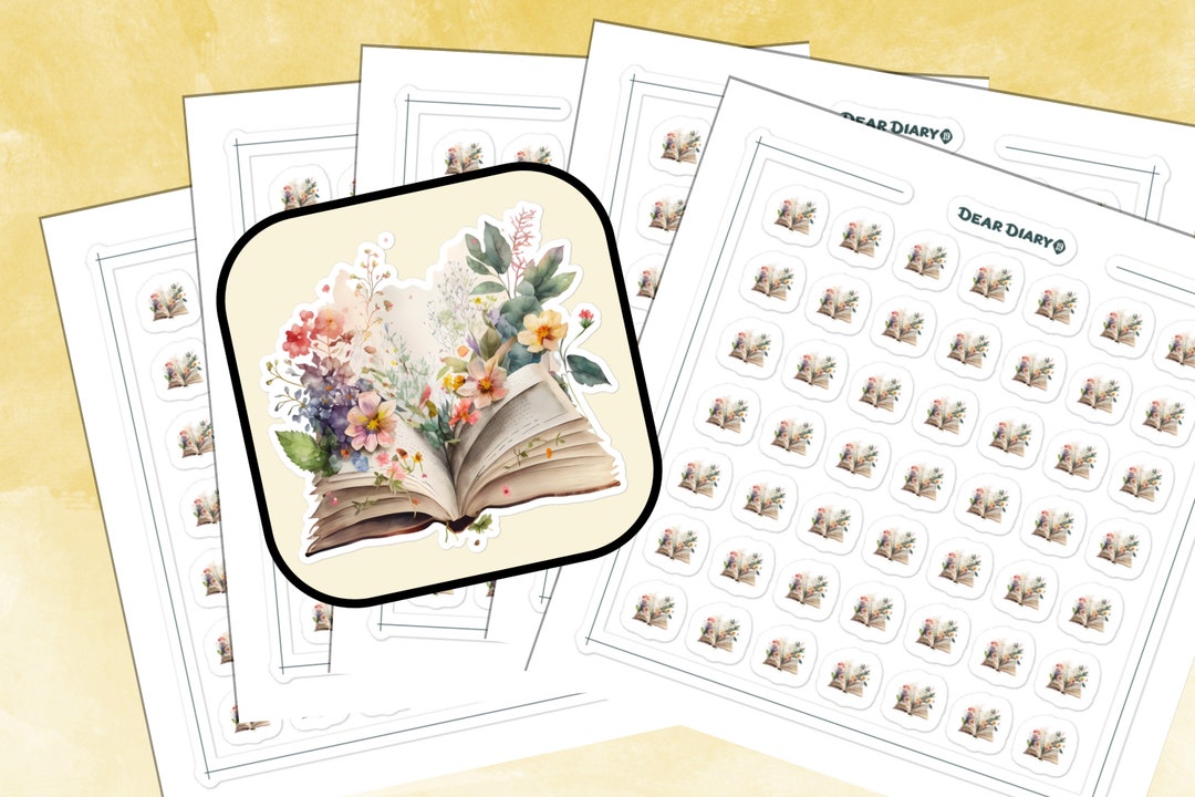 98 Stickers Pack of Reading Tracker Planner Journal Stickers Sheet ...