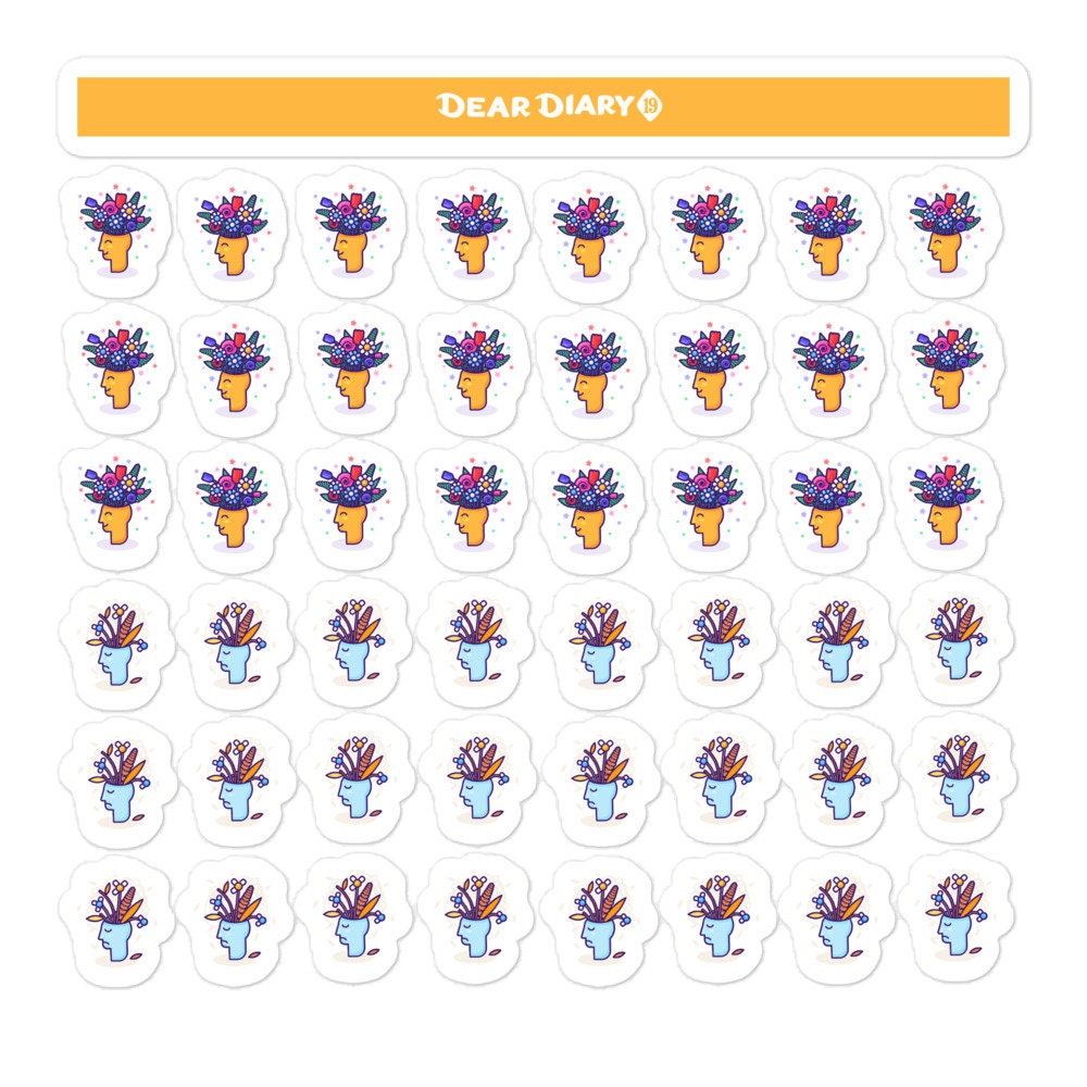 182 Daily ADHD BPD Planner Stickers Pack Anxiety Bipolar Disorder ...