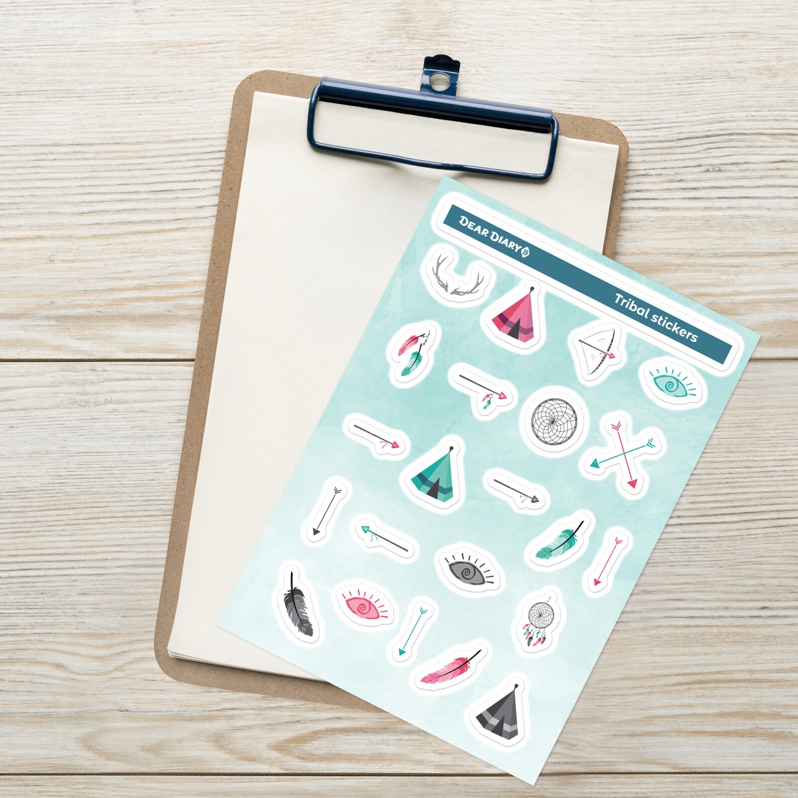 Tribal Stickers Sheet Boho Native Folk Bohemian Indie Vinyl Decal ...