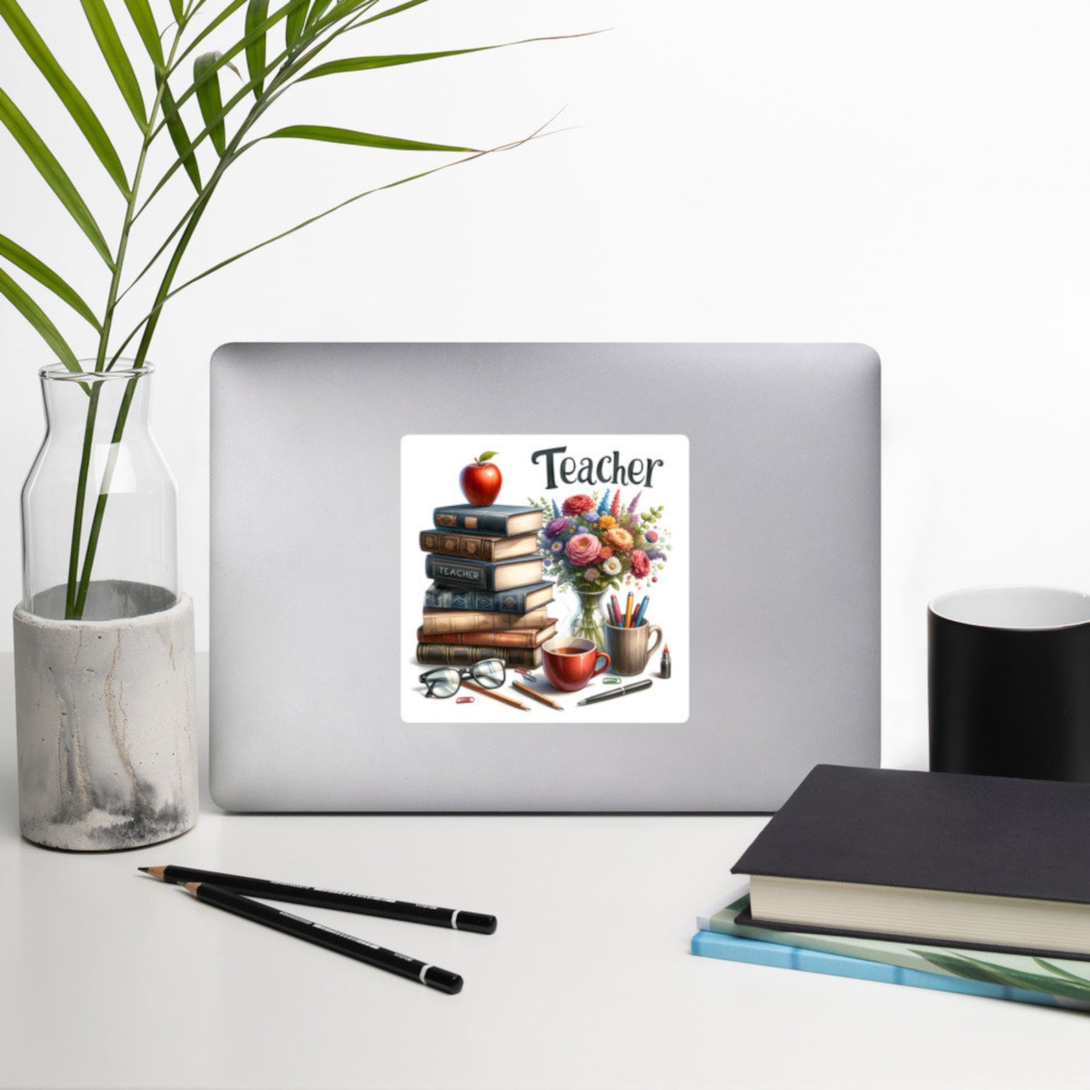 Teacher Stickers Best Teacher Gift Back to School Vinyl Decal Cute ...