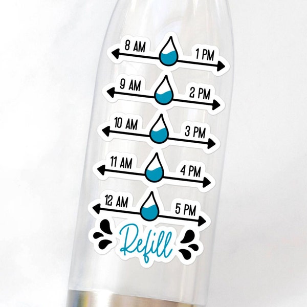Water Bottle Tracker Decal - Etsy