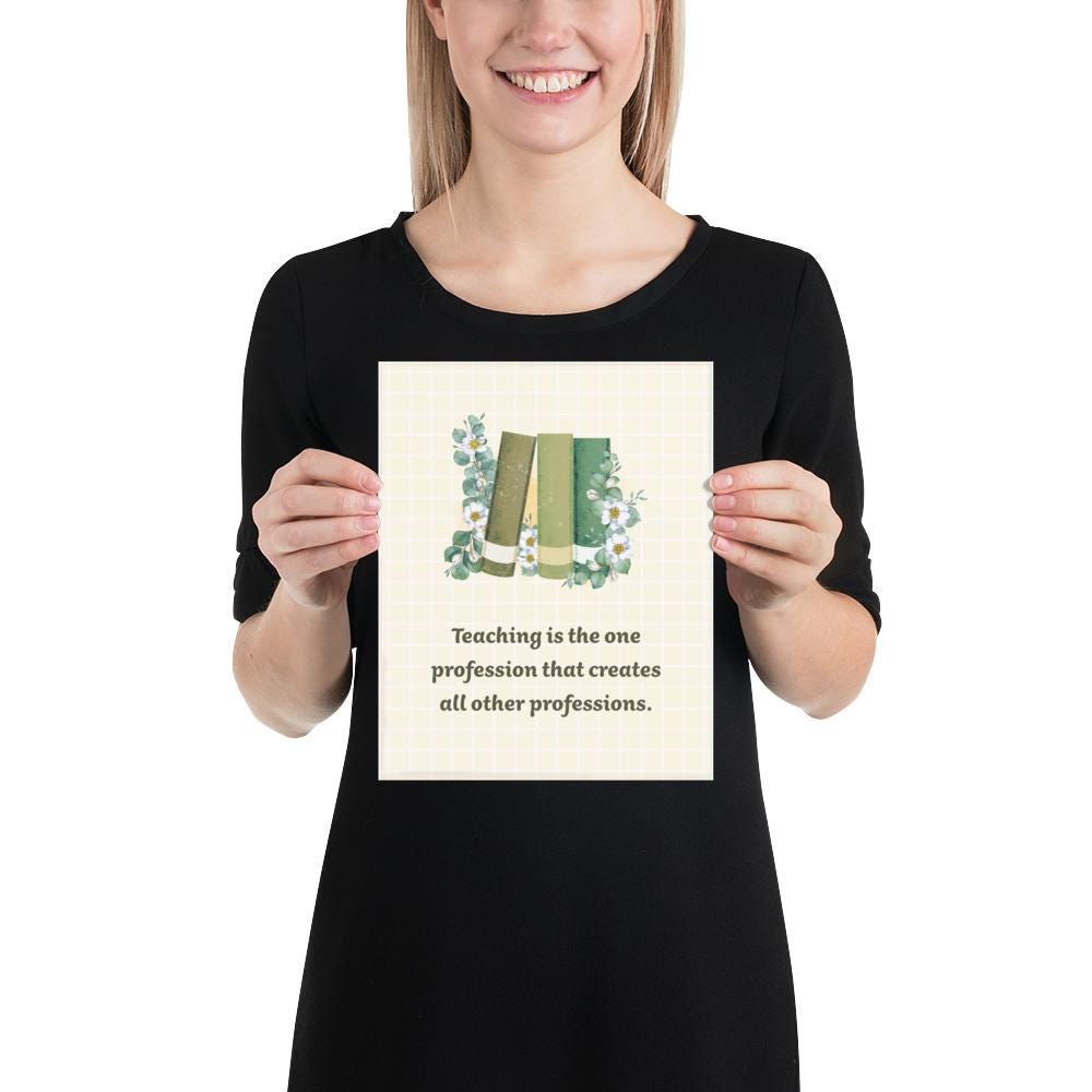 Teacher Quote Poster Print Framed or Unframed Sarcastic Meet Teacher ...