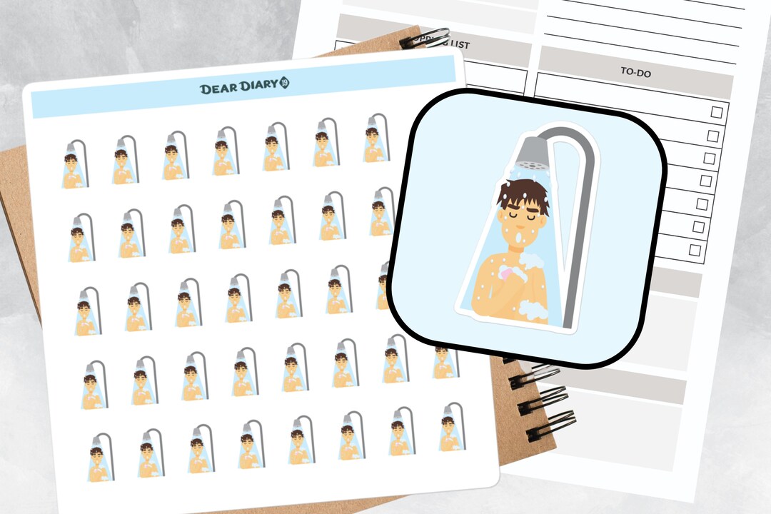 40 Morning Routine Planner Stickers Sheet Showering Daily to Dos ...