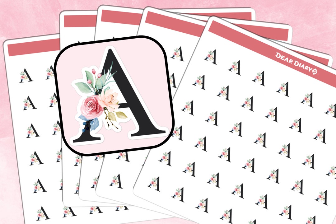 84 Planner Stickers Pack of Alphabet A Letter Stickers Sheet ...