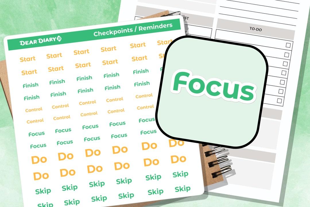 Daily ADHD BPD Planner Stickers Sheet Anxiety Bipolar Disorder Mental ...