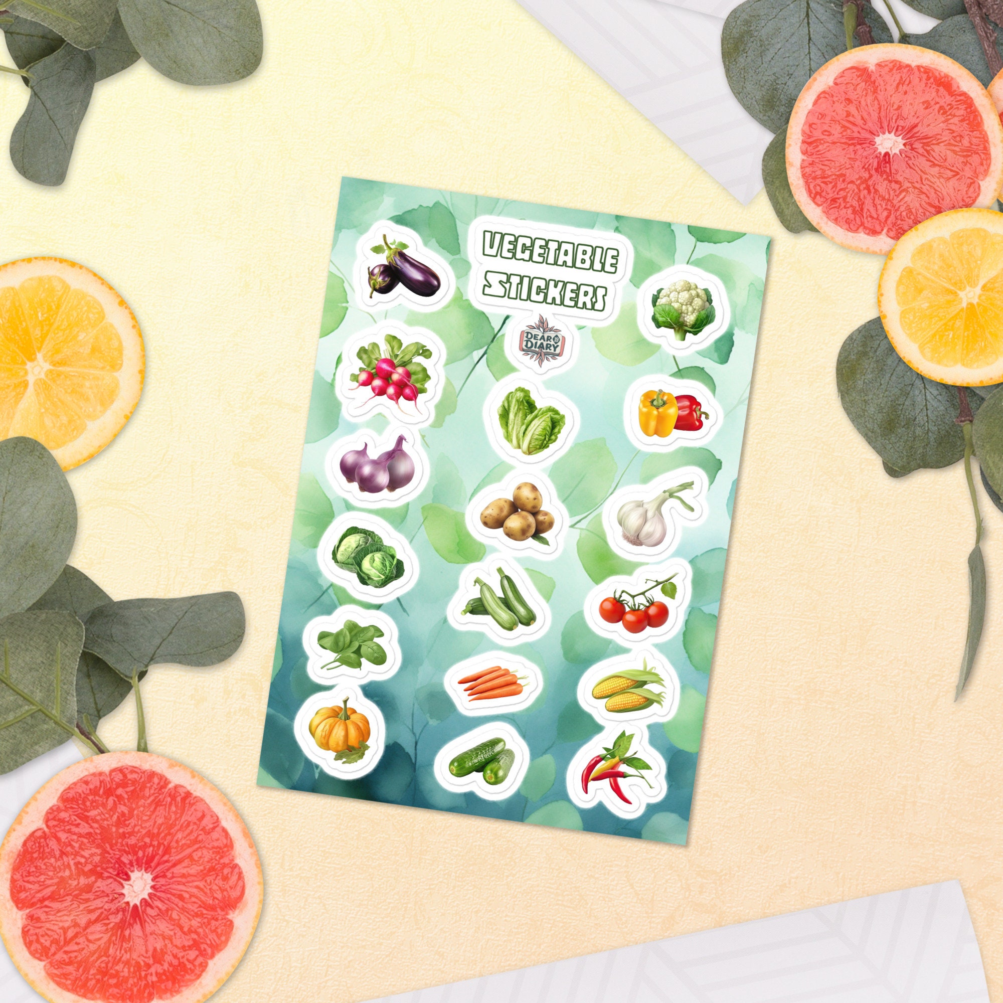 Planner Stickers Sheet Vegetable Food Realistic Tasty Eco Organic ...