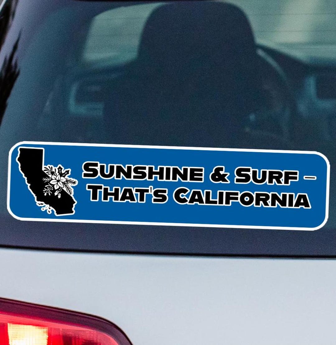 California Bumper Sticker State Pride Waterproof Vinyl Car Decal ...