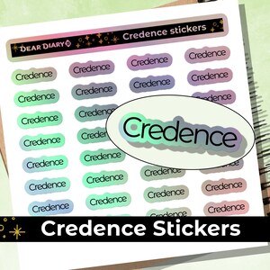 Credence Planner Stickers Sheet Scrapbooking Aesthetic Minimalist Line ...