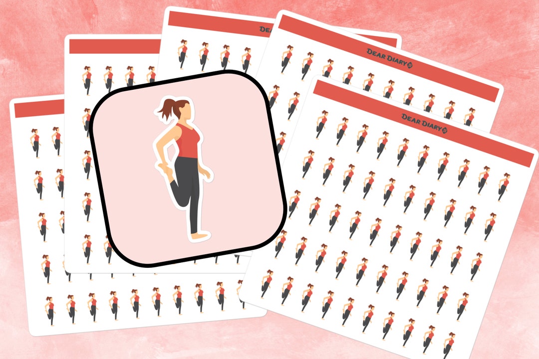 100+ Stickers Pack of Morning Routine Planner Stickers Sheet Stretching ...