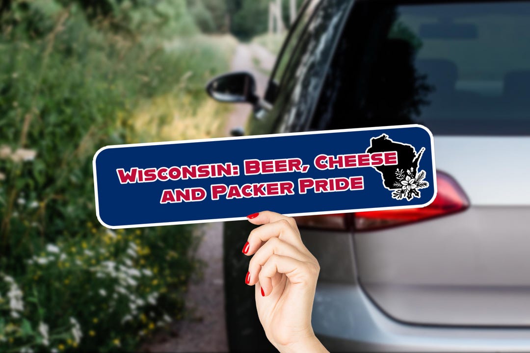 Wisconsin Bumper Sticker State Pride Waterproof Vinyl Car Decal ...